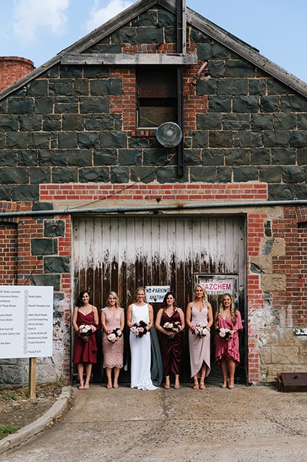 James + Bec's stunning wedding at Site 3A Old Paper Mills, in Fyansford.